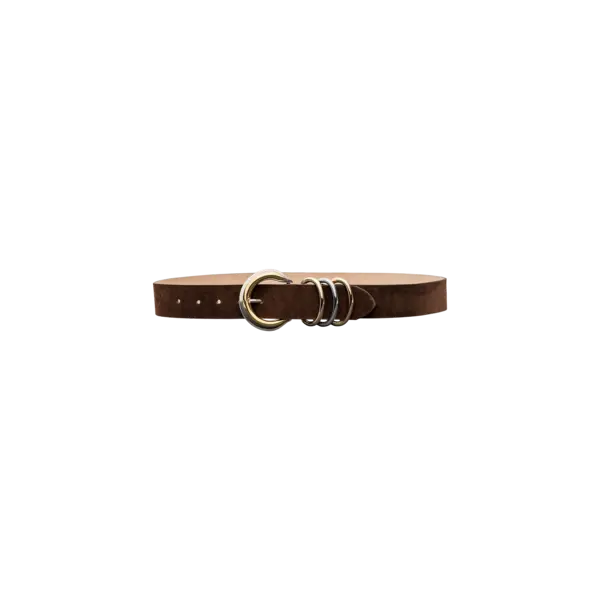 L'Agence Tobar Suede Belt - Chocolate