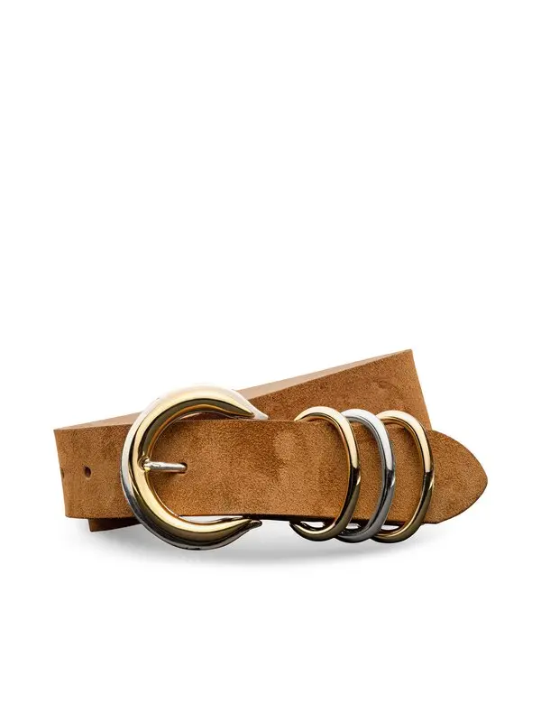L'Agence Tobar Suede Belt - Cognac