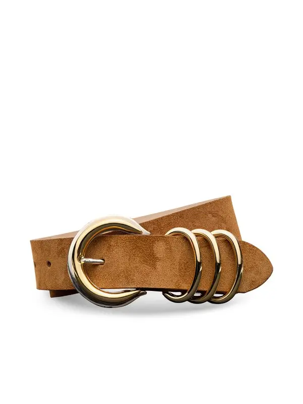L'Agence Tobar Suede Belt - Cognac