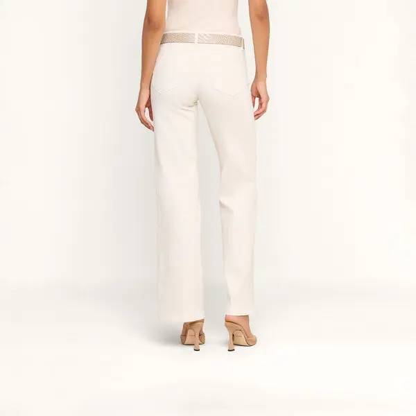 L'Agence Joanne Low-rise Wide-leg Jeans - Light Ecru