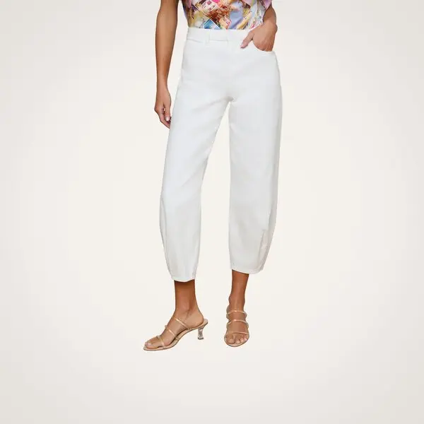 L'Agence Krista Tapered Jean - Blanc