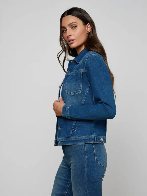 L'Agence Celine Slim Fit Jean Jacket