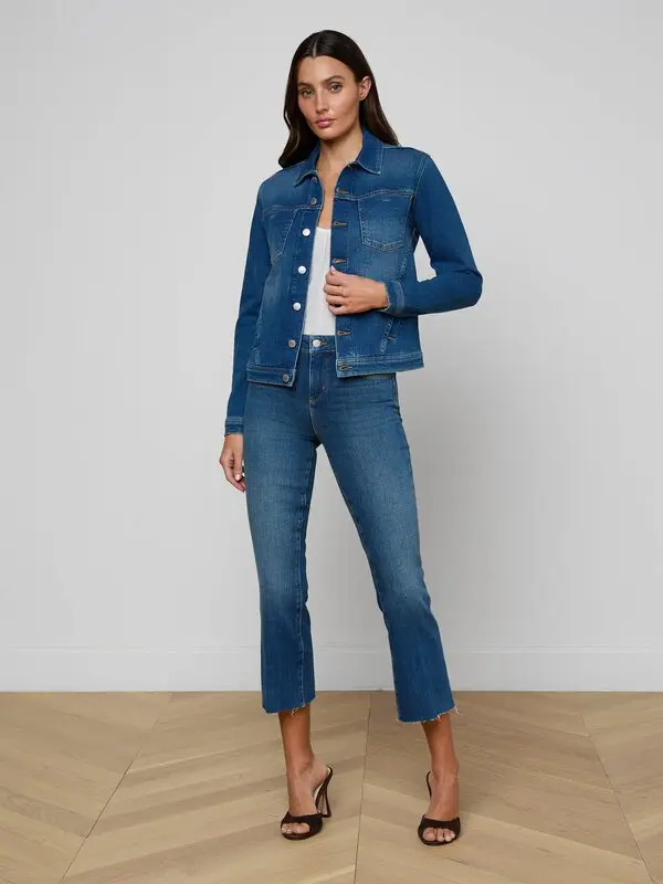 L'Agence Celine Slim Fit Jean Jacket
