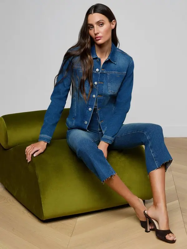 L'Agence Celine Slim Fit Jean Jacket