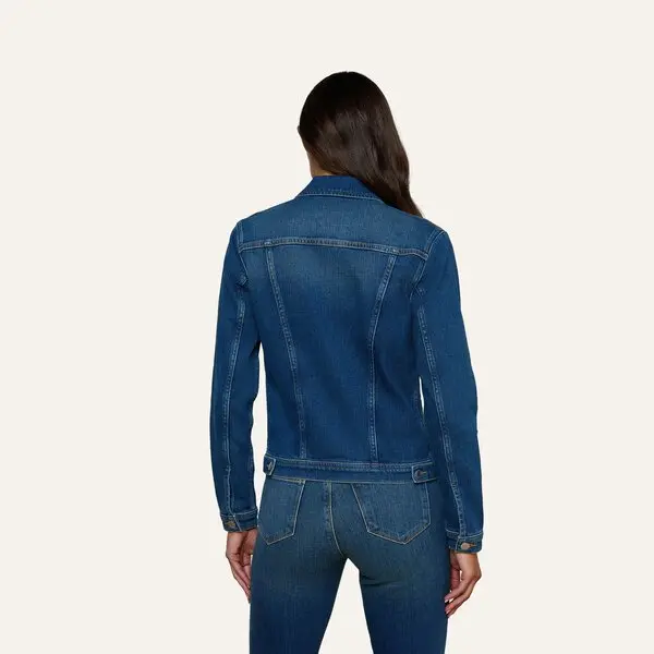 L'AGENCE Celine Slim Fit Jean Jacket - Authentique