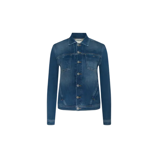 L'AGENCE Celine Slim Fit Jean Jacket - Authentique
