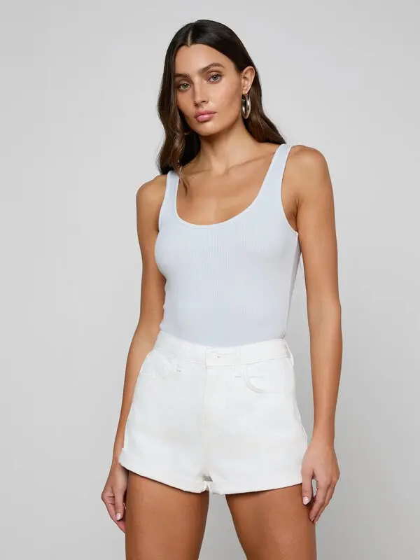 L'Agence Nica Scoopneck Bodysuit - Pale Mist Blue
