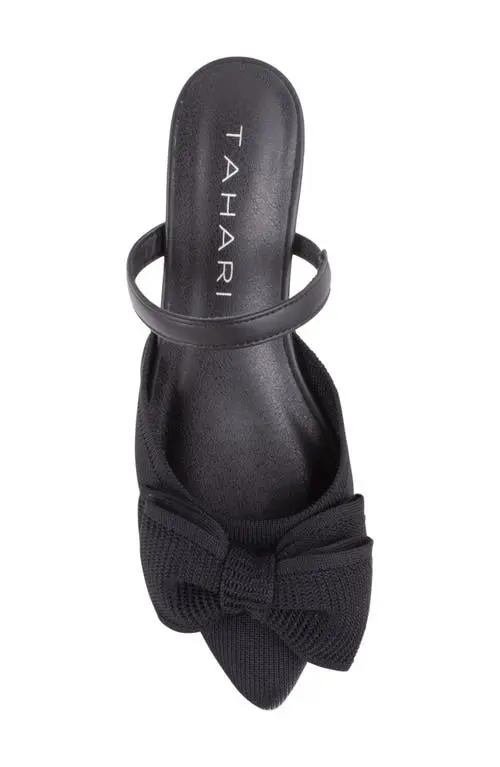 Tahari Monaco Kitten Heel Mules - Black
