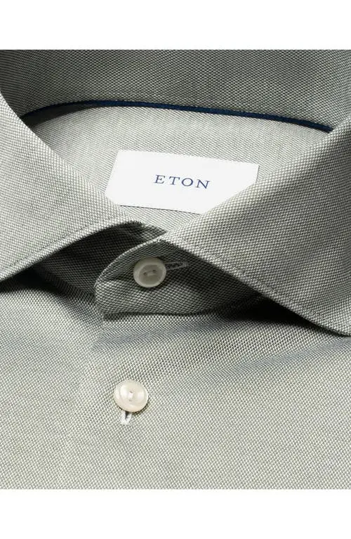 Eton Filo Di Scozia Jersey Shirt - Medium Green