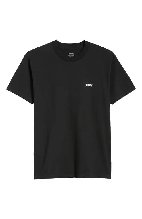 Obey I Will Cotton Logo T-shirt - Black