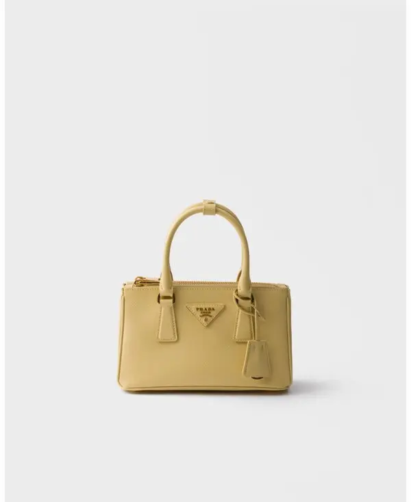 Prada Galleria Mini Saffiano Leather Bag - Vanilla