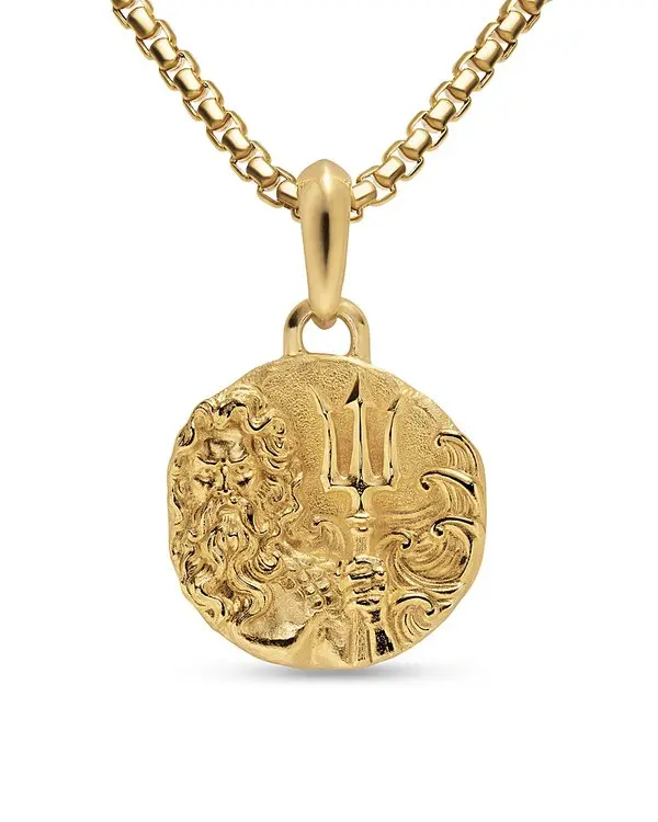 David Yurman Poseidon Amulet In 18k Yellow - Gold