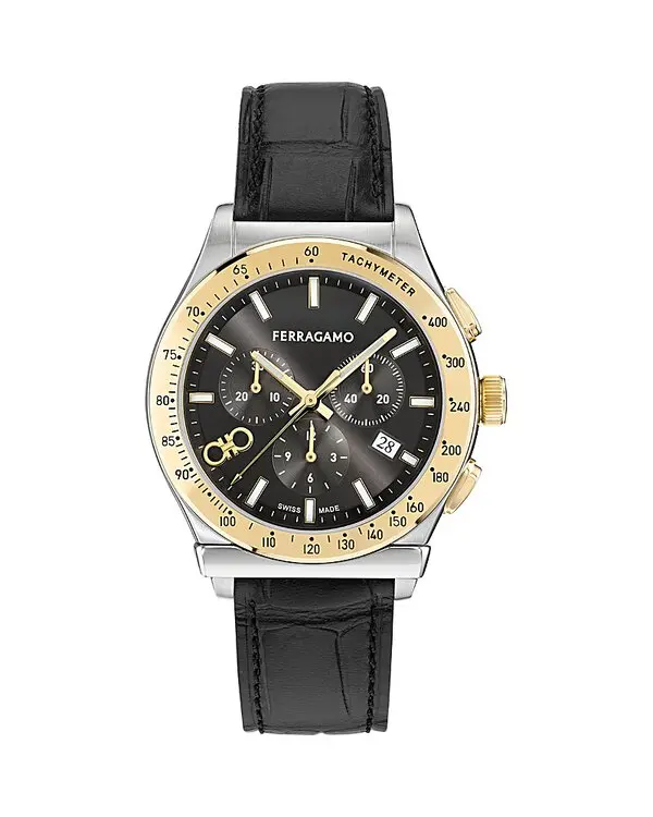 FERRAGAMO 1927 Chronograph, 42mm - Two Tone/black