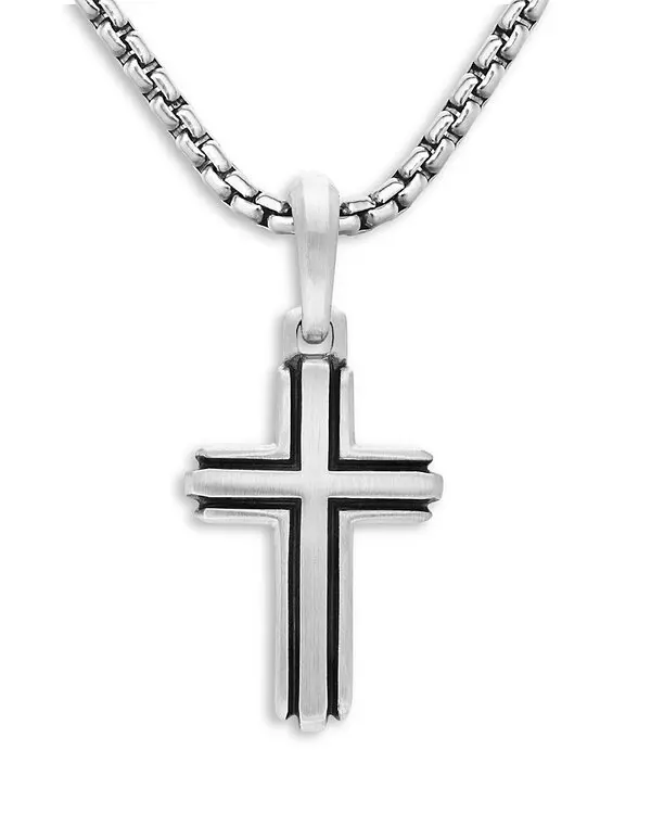 David Yurman Deco Cross Pendant - Silver