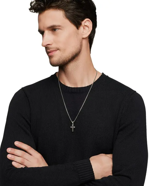 David Yurman Deco Cross Pendant - Silver