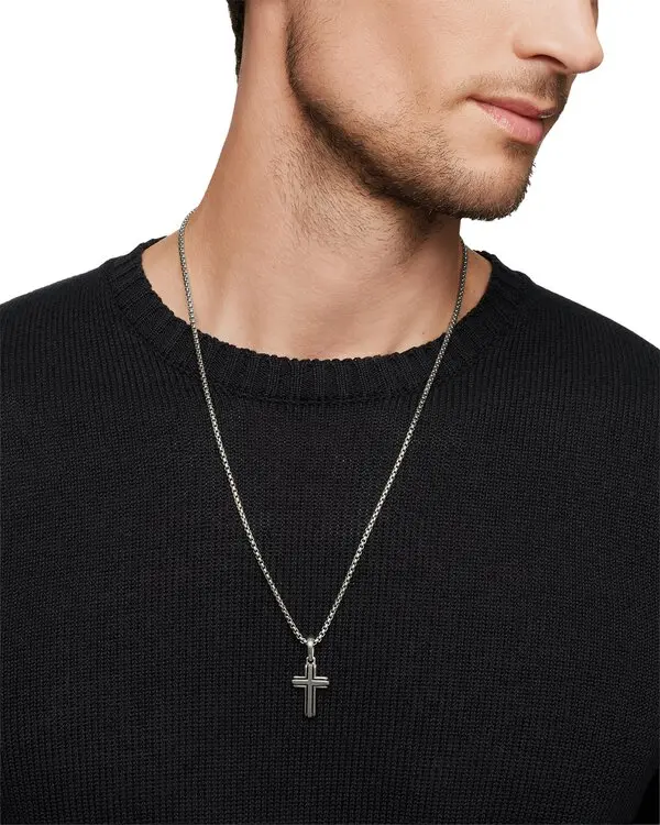 David Yurman Deco Cross Pendant - Silver