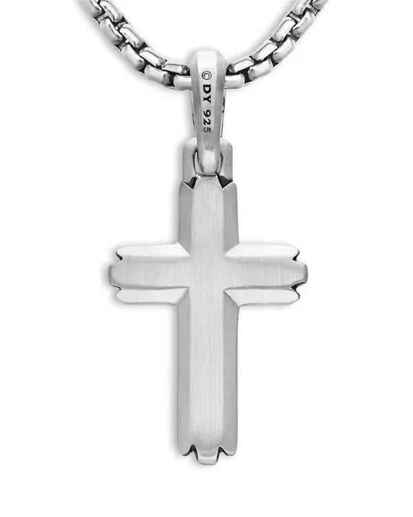David Yurman Deco Cross Pendant - Silver
