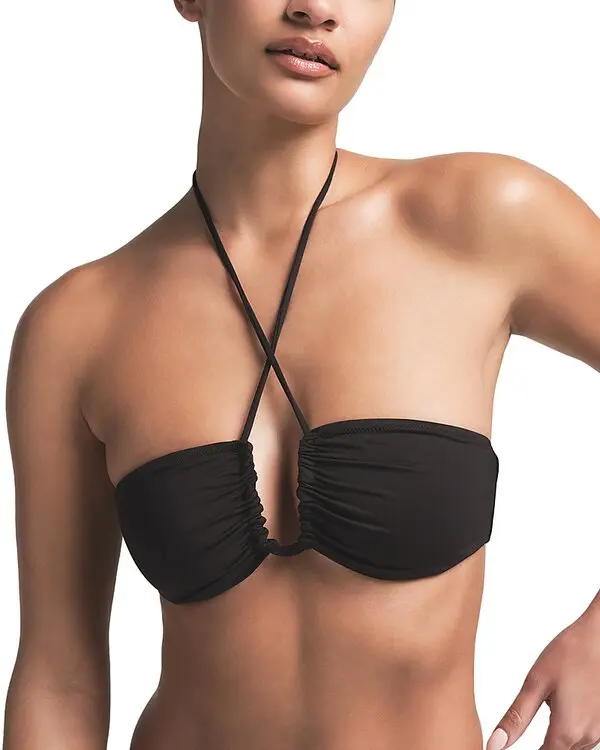 SKIMS U-wire Halter Bikini Top - Onyx