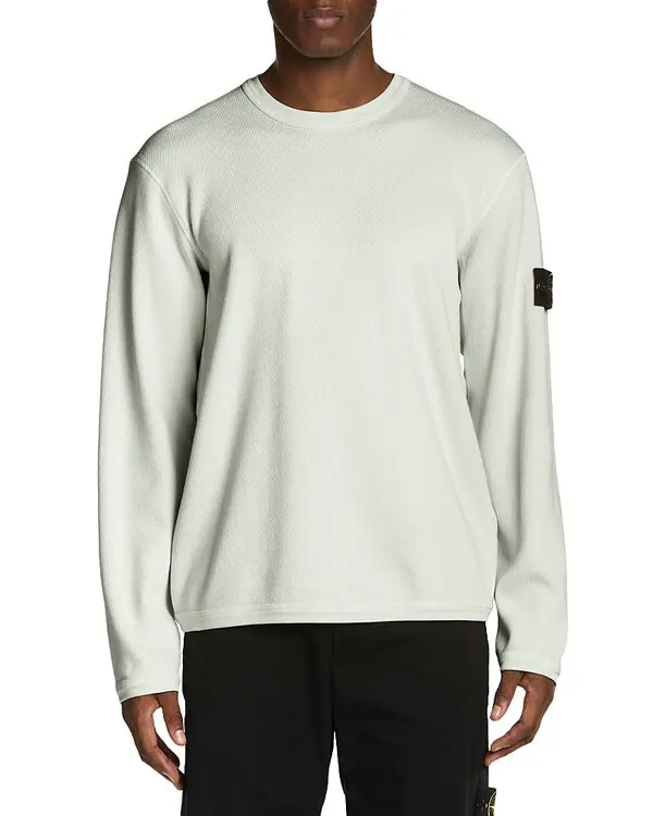 Stone Island Logo Patch Long Sleeve Sweatshirt - Sage