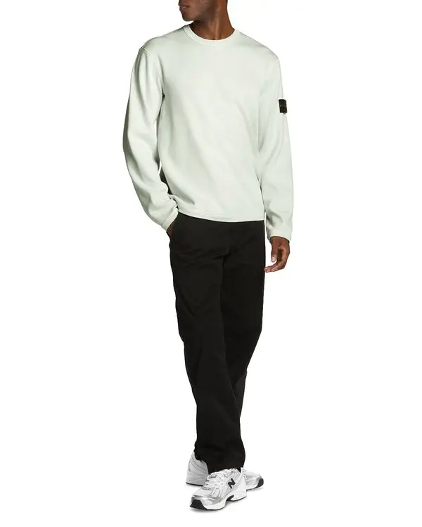 Stone Island Logo Patch Long Sleeve Sweatshirt - Sage