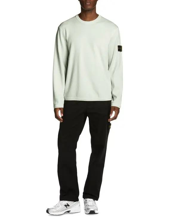 Stone Island Logo Patch Long Sleeve Sweatshirt - Sage