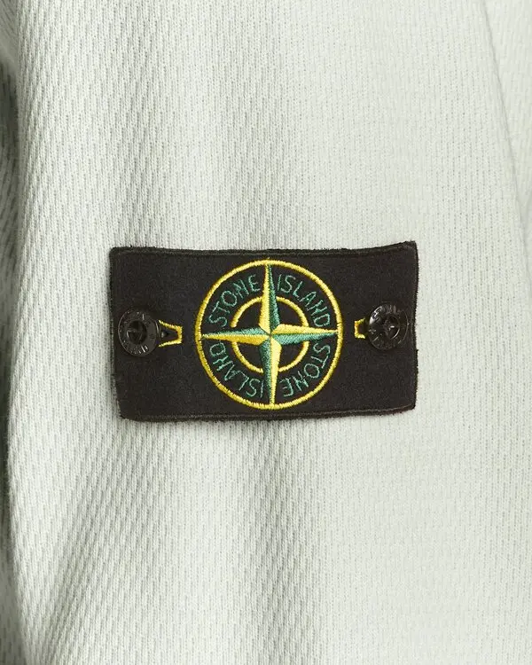 Stone Island Logo Patch Long Sleeve Sweatshirt - Sage