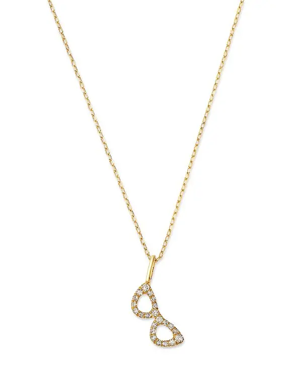 Adina Reyter 10k & 14k Yellow Diamond Sunglasses Pendant Necklace - Gold