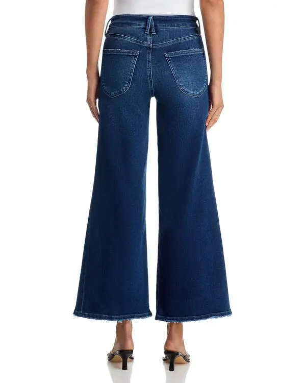 Good American Petite High Rise Palazzo Jeans - Indigo