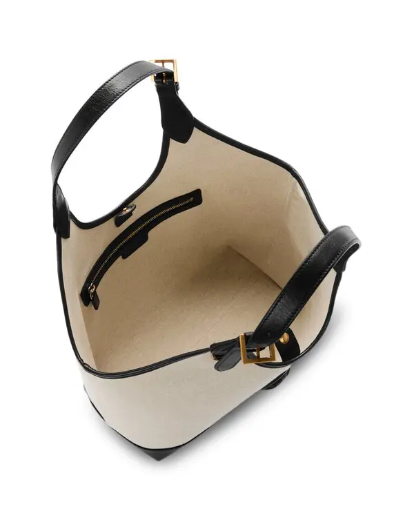 Versace Fabric & Leather Large Tote