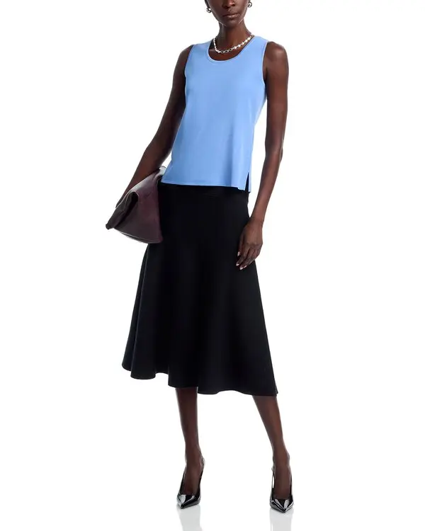 Misook Wrinkle Resistant Tank - Tranquil Blue