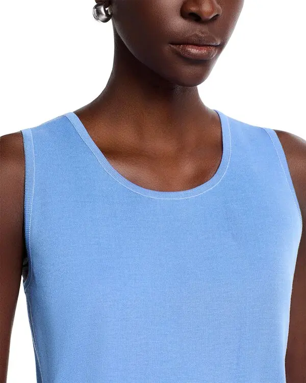 Misook Wrinkle Resistant Tank - Tranquil Blue