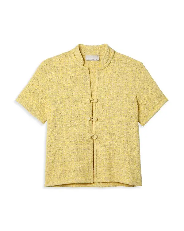 LIBEROWE Hetty Stand Collar Top - Yellow