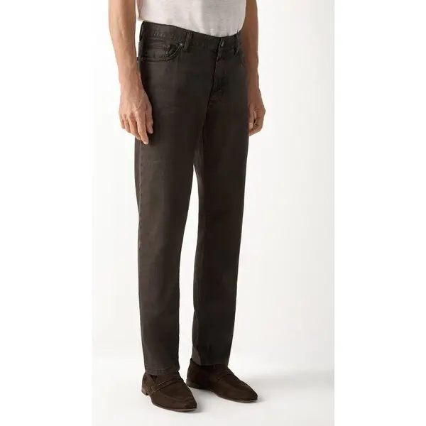 Zegna Slim Fit Jeans - Dark Brown