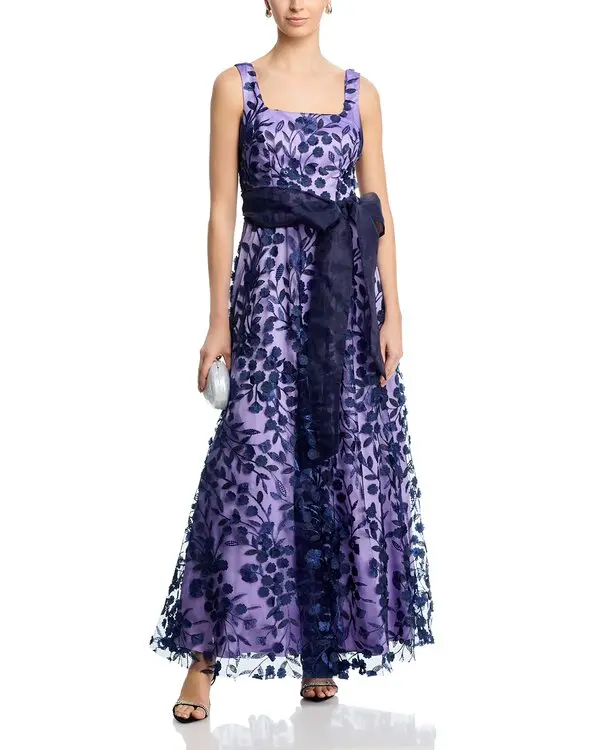 Eliza J Square Neck Ball Gown