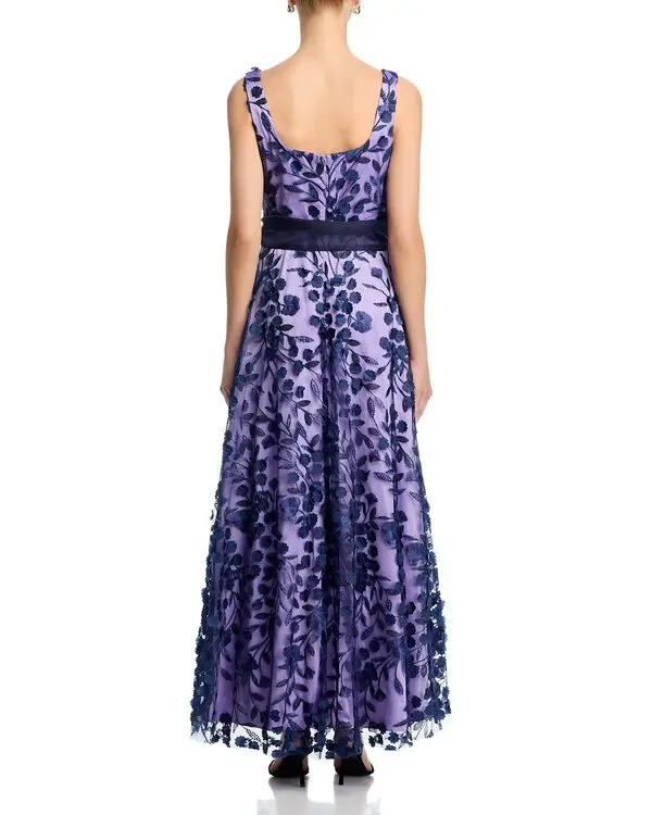 Eliza J Square Neck Ball Gown