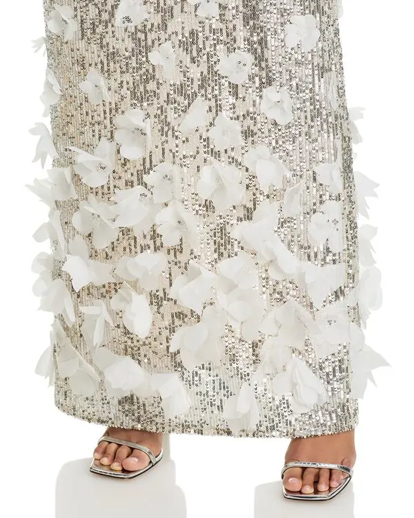 Eliza J Halter Column Gown