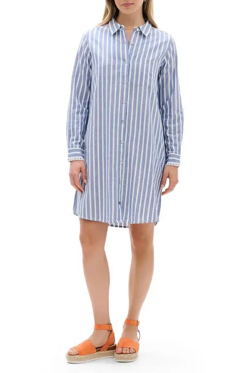 HATLEY Julia Stripe Shirtdress - Blue
