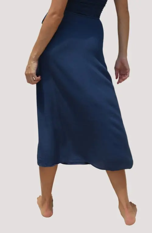 STONE FOX SWIM Midi Skirt With Tie Detail - Azul
