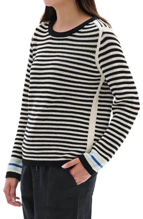 HATLEY Pointelle Stripe Sweater