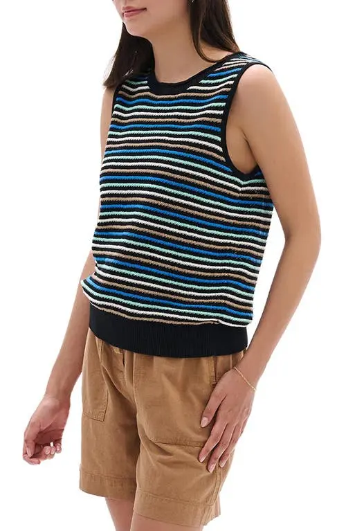 HATLEY Kate Desert Stripe Cotton Sweater Vest