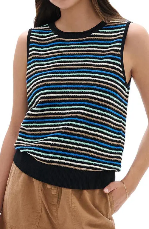 HATLEY Kate Desert Stripe Cotton Sweater Vest