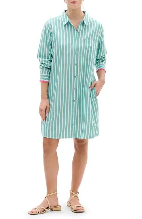 HATLEY Cotton Stripe Shirt Dress - Arcadia