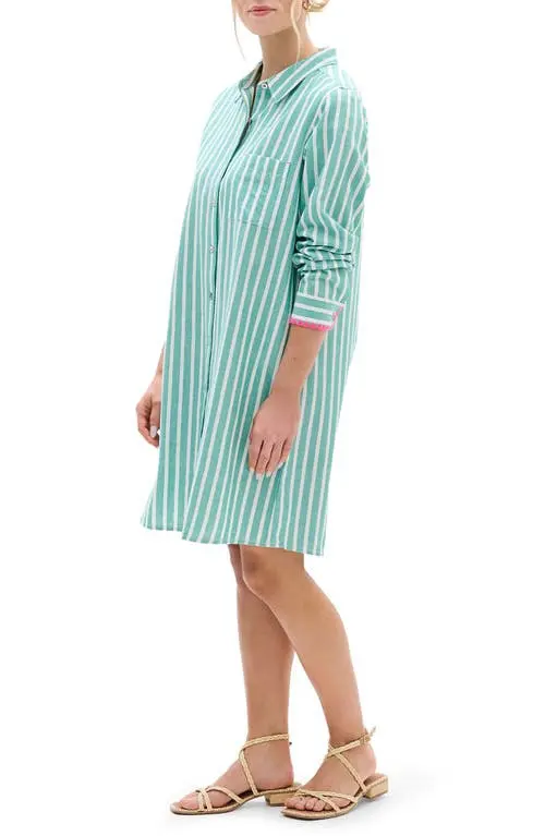 HATLEY Cotton Stripe Shirt Dress - Arcadia