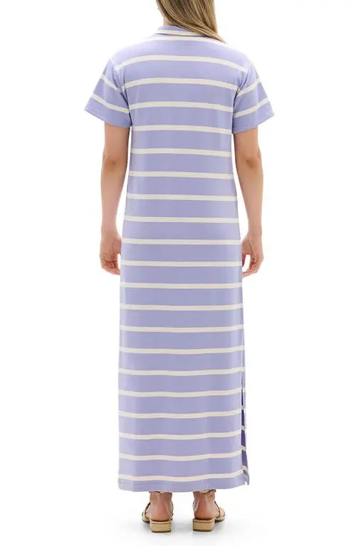 HATLEY Stripe Quarter Zip Shift Dress - Pale Iris
