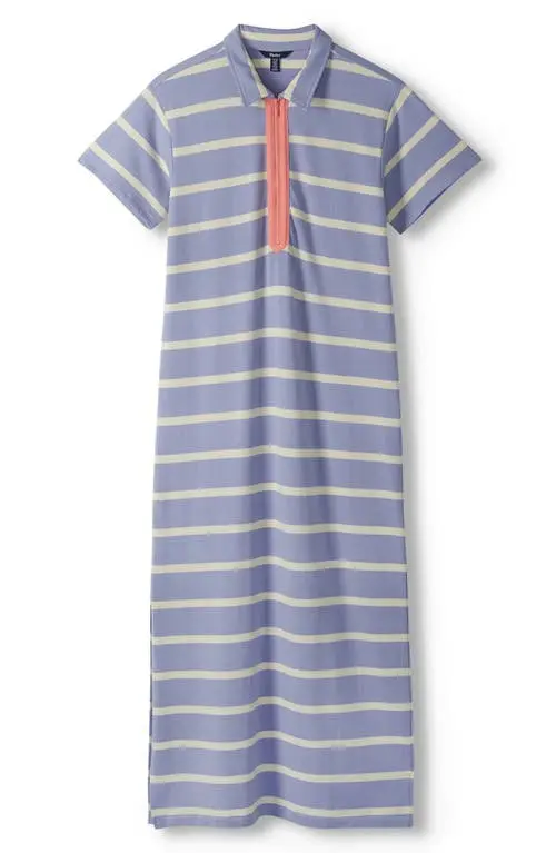 HATLEY Stripe Quarter Zip Shift Dress - Pale Iris