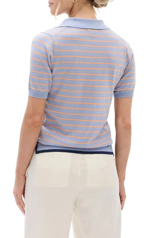 HATLEY Striped Polo Top
