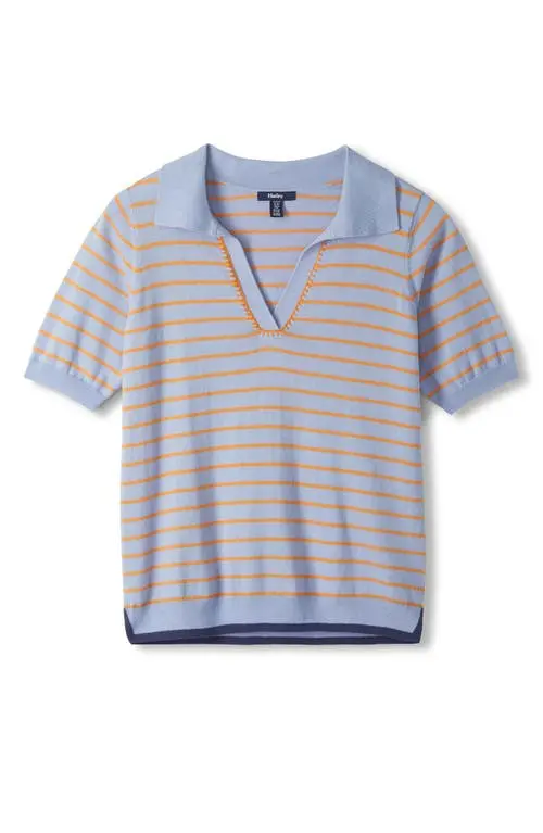 HATLEY Striped Polo Top