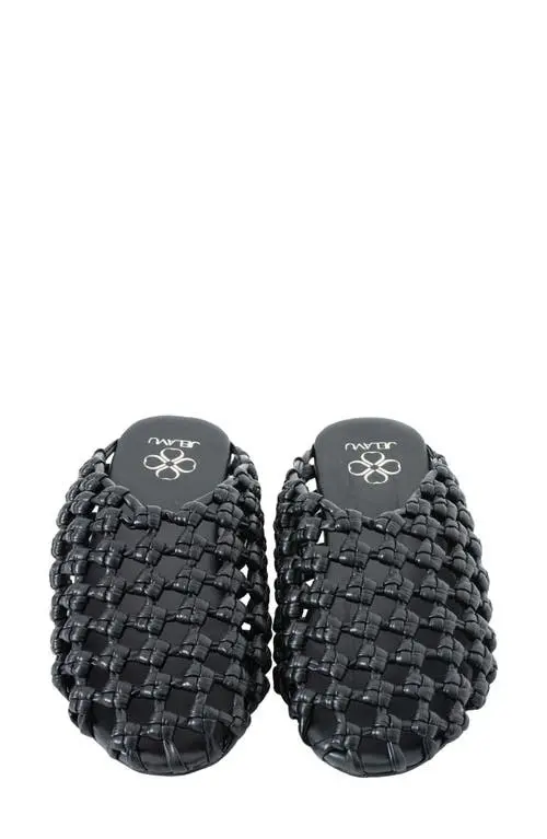 JELAVU Giselle Woven Mule - Black