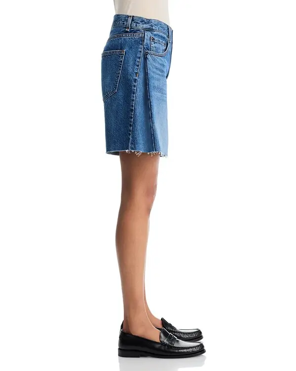 ASKK NY Sloop Mid-rise Denim Shorts - Port