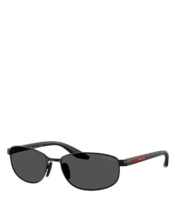 Prada Linea Rossa Oval Sunglasses, 58mm - Black